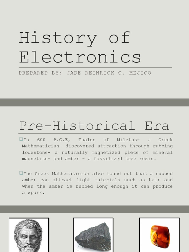 History of Electronics | PDF | Electricity | Vacuum Tube
