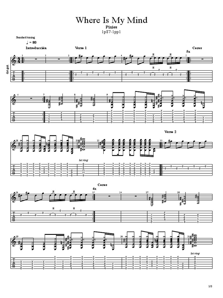 Where Is My Mind: Pixies | PDF