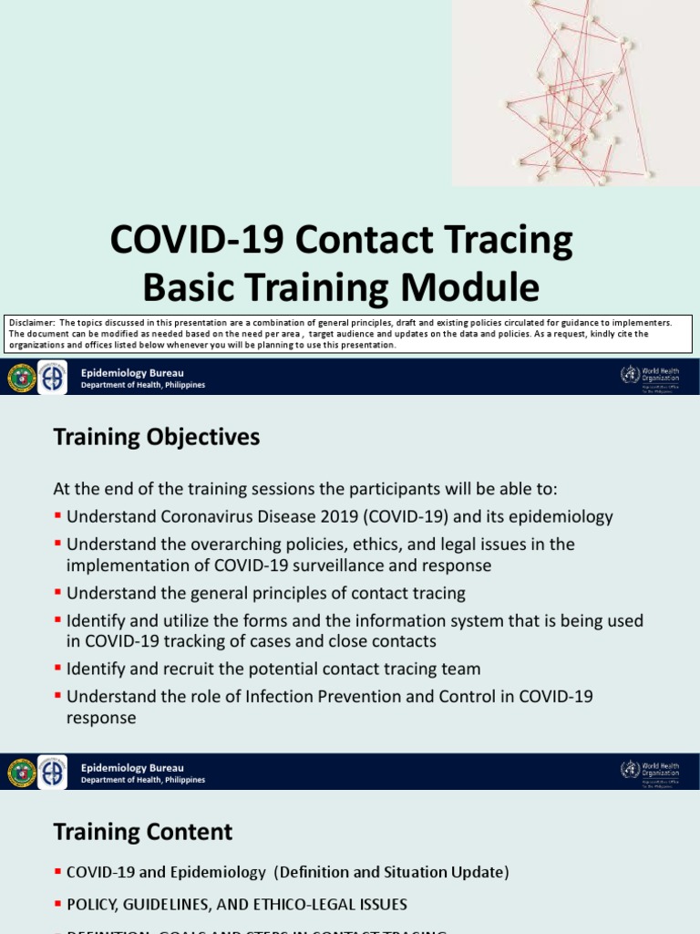 Basic Contact Tracing Module (Revised June 22) PDF | PDF | Infection ...