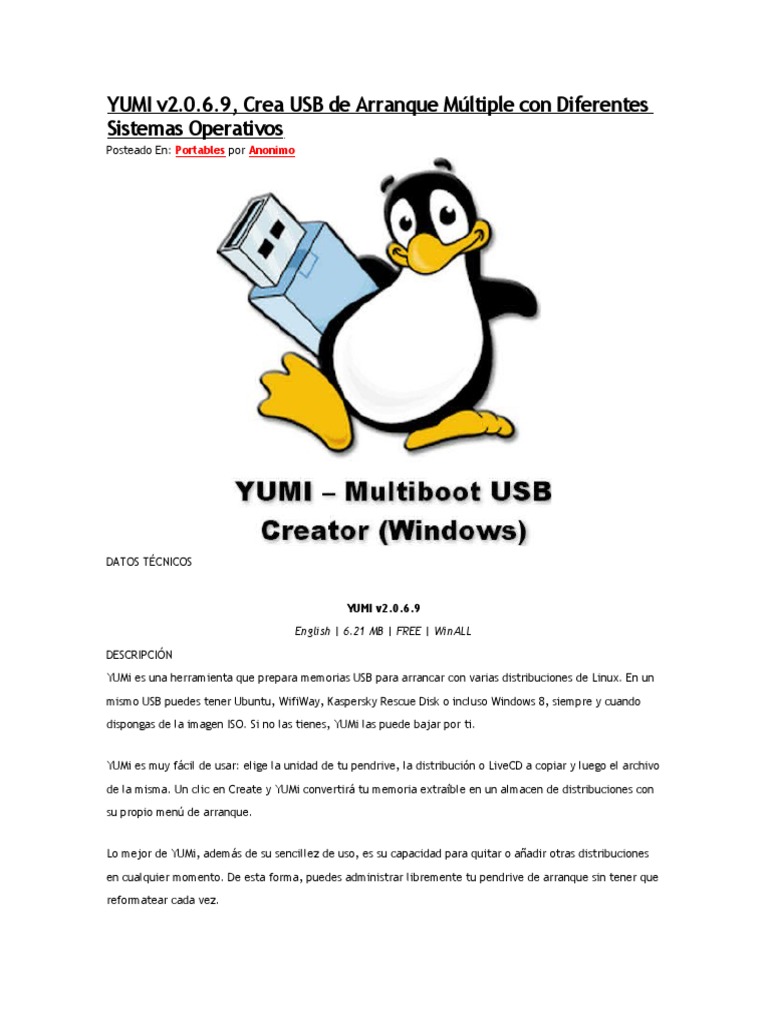 YUMI v2 | PDF | Distribución de Linux | Memoria USB