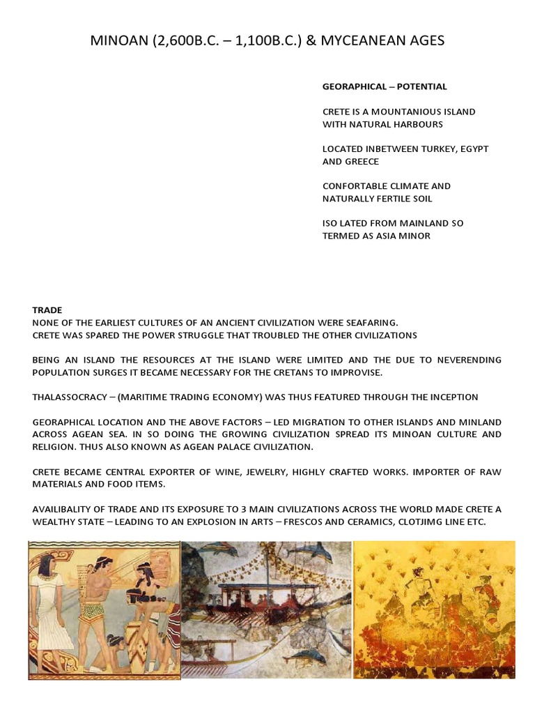The Rise and Geographic Advantages of the Minoan Civilization: A ...