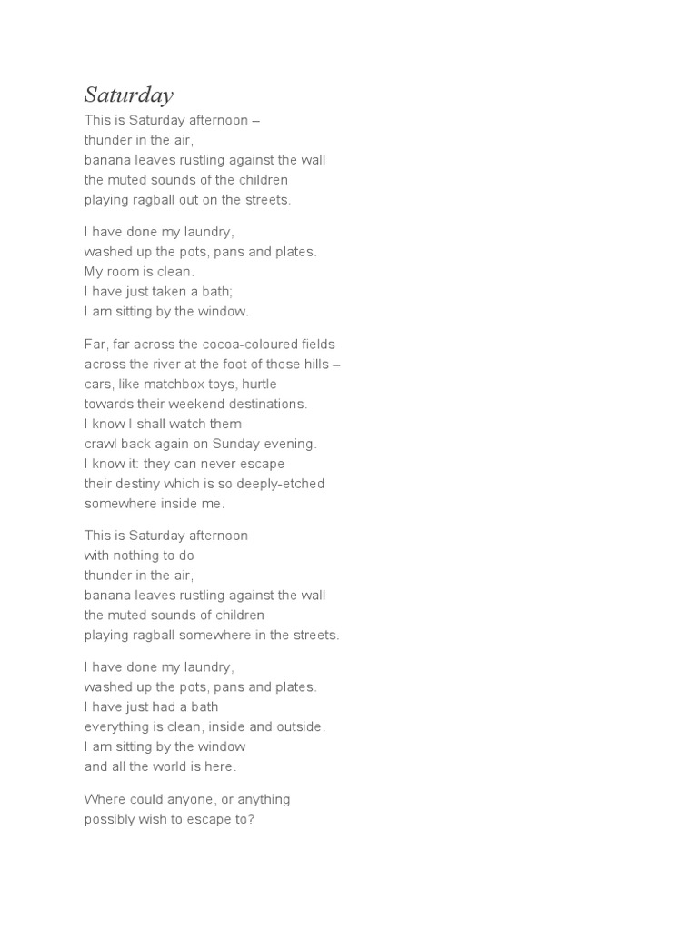 The Poem and Short Story | PDF