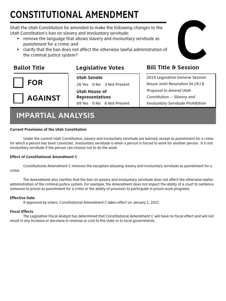 Constitutional Amendment C | Download Free PDF | Thirteenth Amendment ...