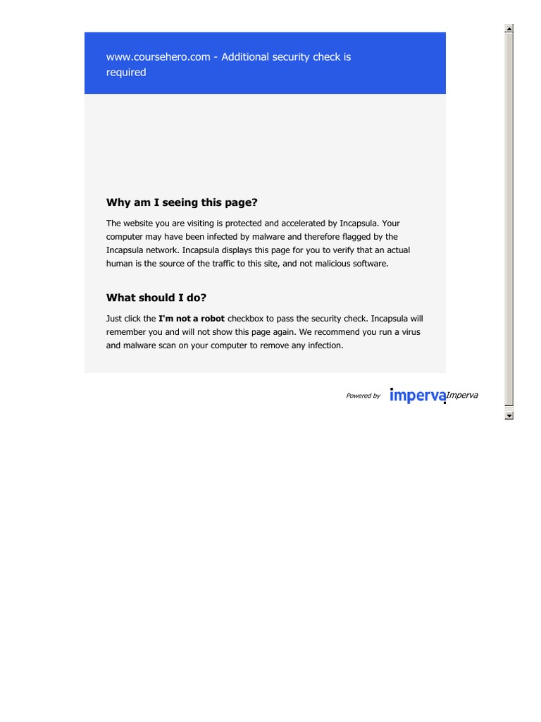 Additional Security Check Is Required: Why Am I Seeing This Page? | PDF