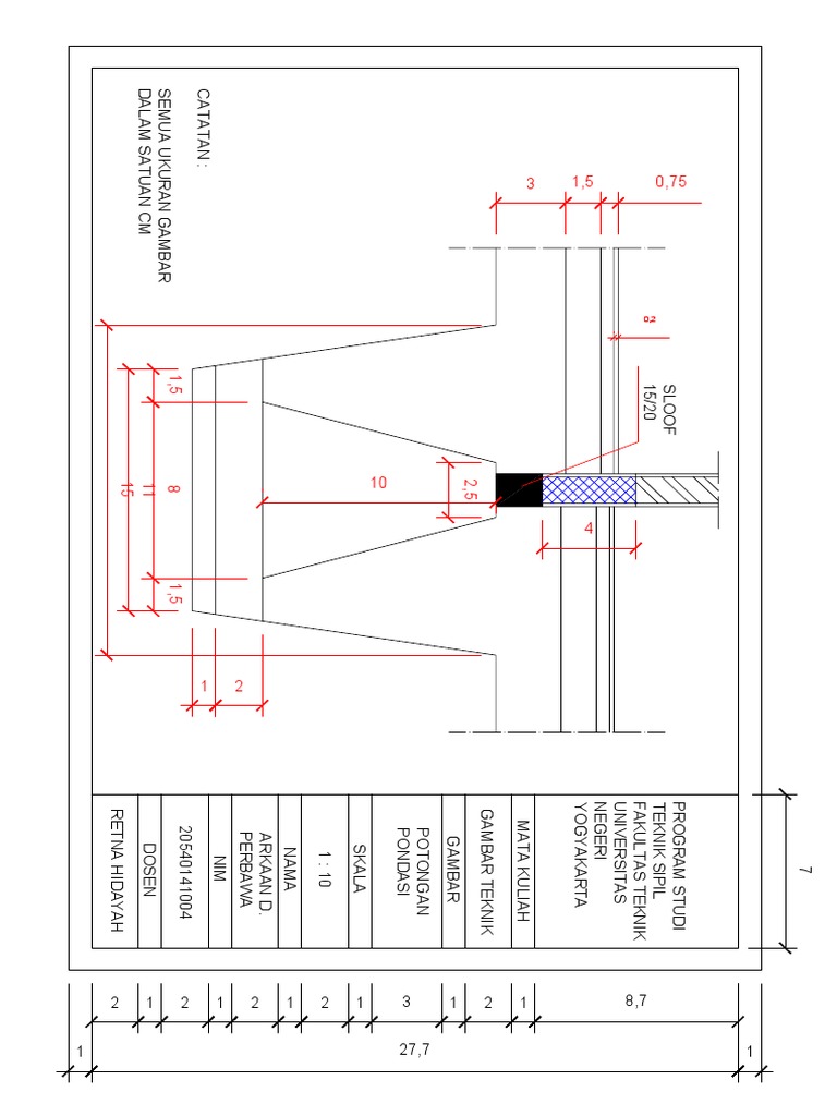 TUGAS 4 GAMBAR NOTASI (AutoCAD Version) | PDF