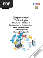 Empowerment Technologies: Quarter 2 - Module 20: Reflecting On The ICT ...