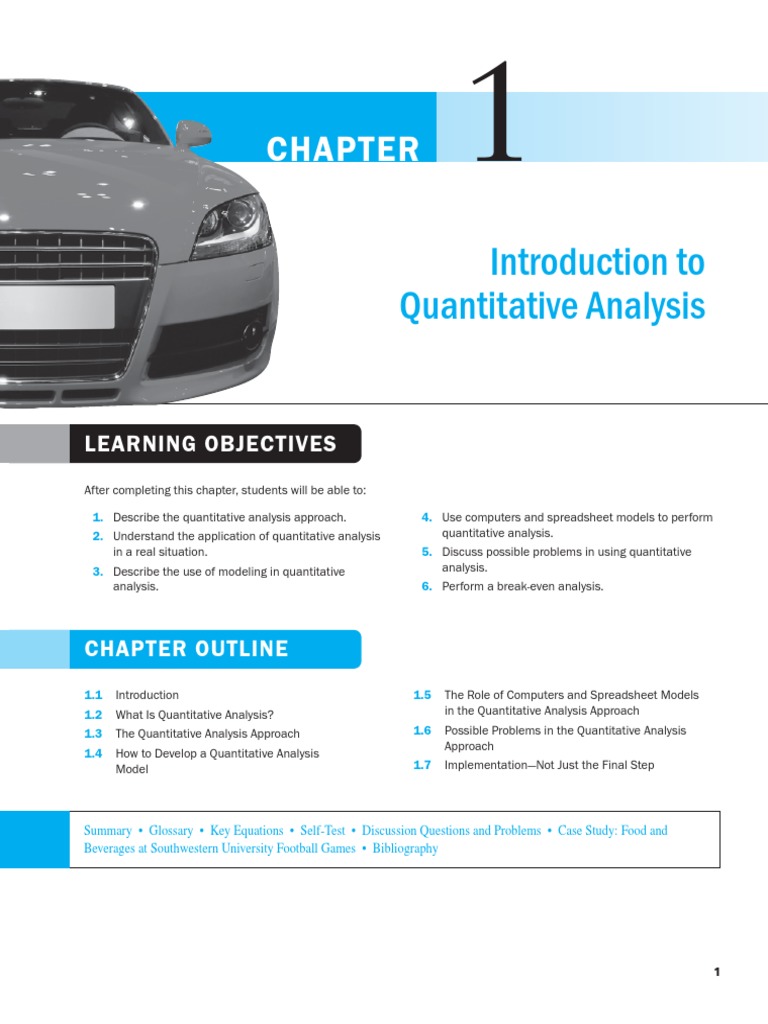 Introduction To Quantitative Analysis: Learning Objectives | PDF ...