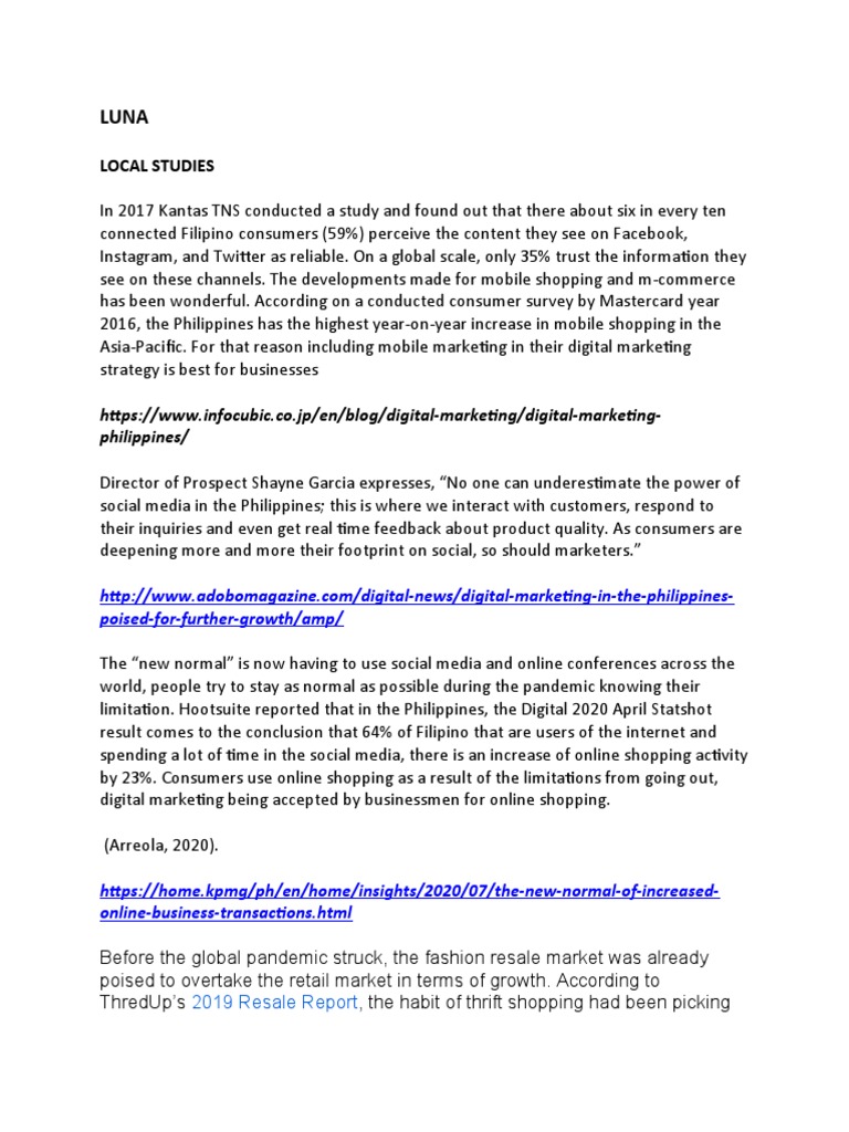 Local Studies: Philippines | PDF | Digital Marketing | Social Media