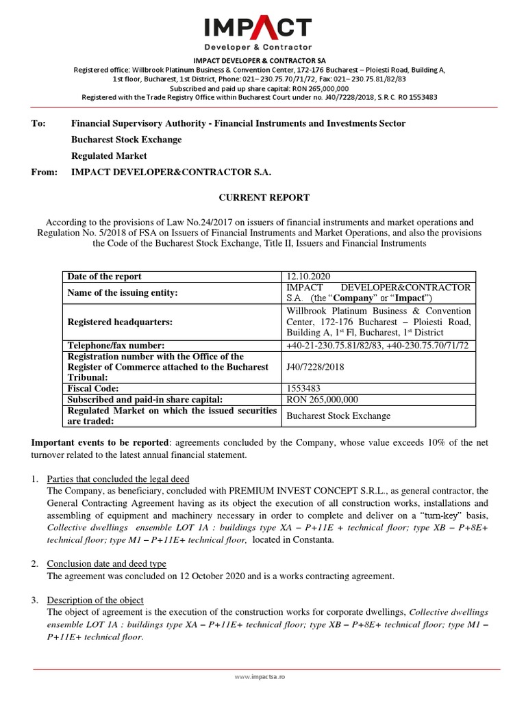 Impact Developer & Contractor Sa: WWW - Impactsa | PDF | Stock Exchange ...