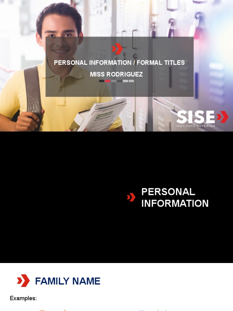Personal Info - Formal Titles | PDF