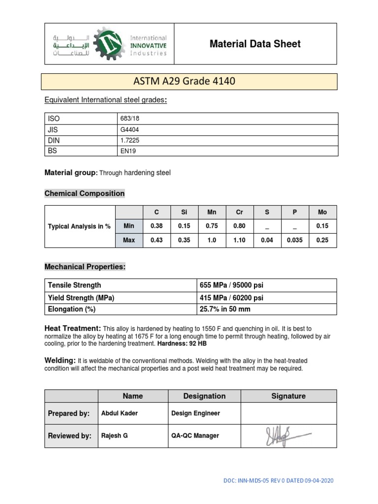 5) ASTM A29 GR 4140 PDF | PDF