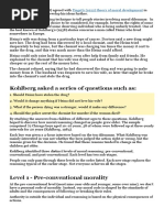 Kohlbergs Theory of Moral Development | PDF | Morality | Conscience