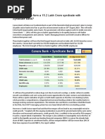 Canara-Syndicate Bank Merger Overview | PDF | Mergers And Acquisitions ...