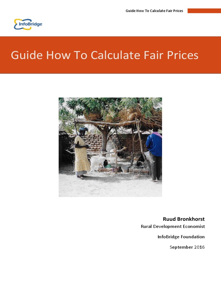 Guide How To Calculate Fair Prices: Ruud Bronkhorst | PDF | Poverty ...