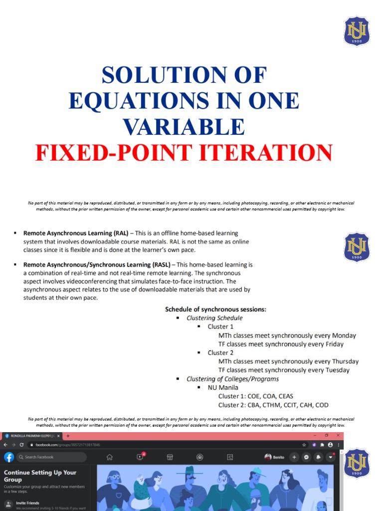 Solution of Equations in One Variable: Fixed-Point Iteration | PDF ...