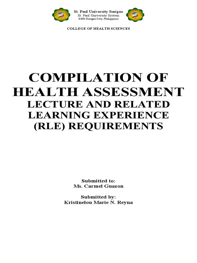 Compilation of Health Assessment: Lecture and Related Learning ...