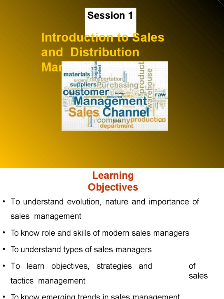 Sales and Distribution Management | PDF | Sales | Customer