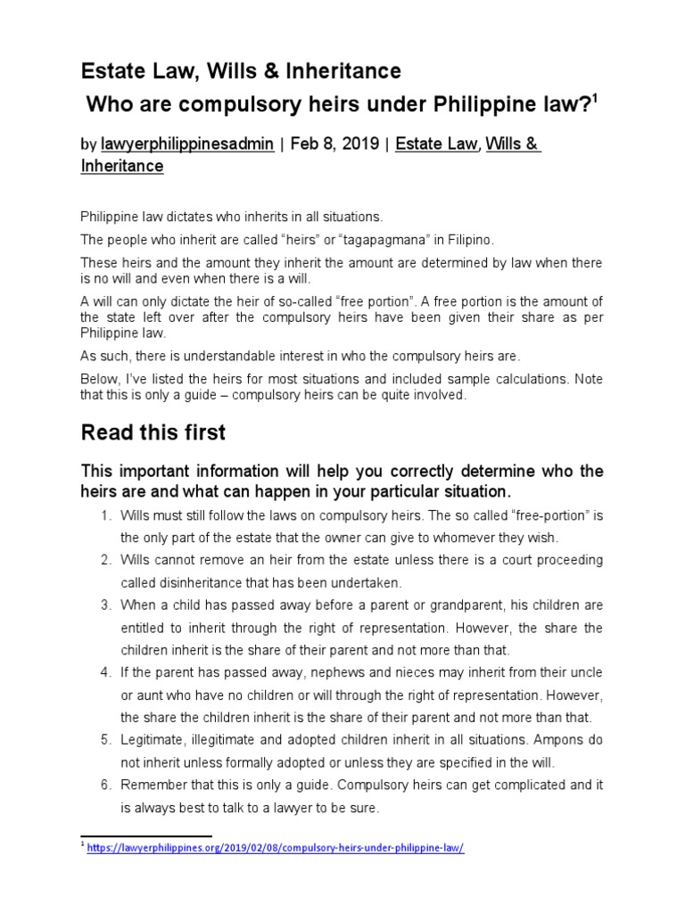 Estate Law, Wills & Inheritance | PDF | Will And Testament | Inheritance