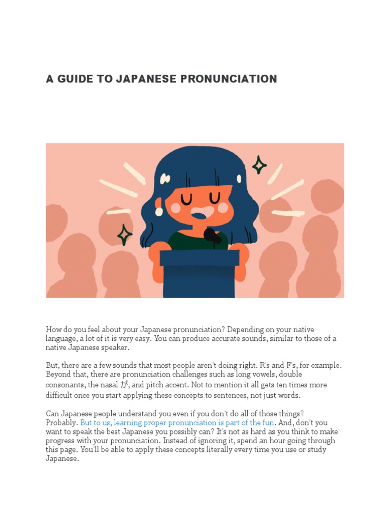 A Guide To Japanese Pronunciation | PDF | Japanese Language | Kanji