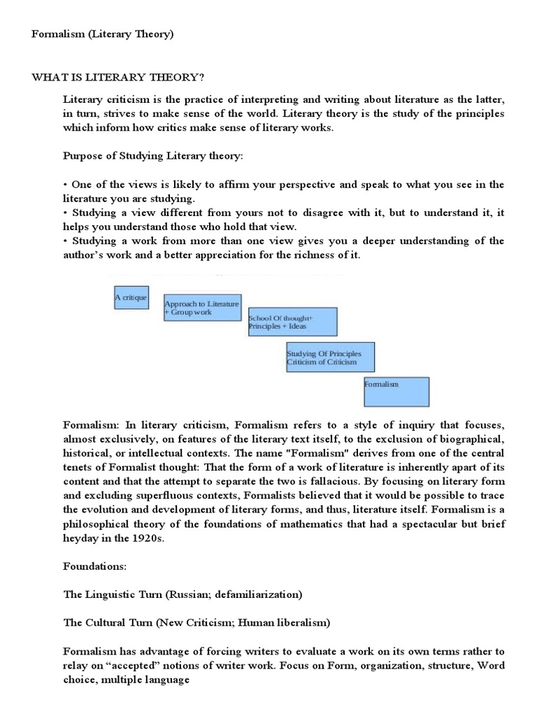 FORMALISM | PDF | Literary Theory | Philosophical Theories