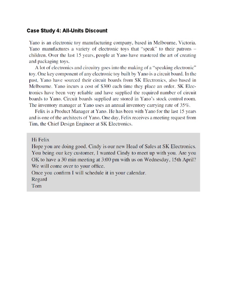 Case Study 4: All-Units Discount | PDF