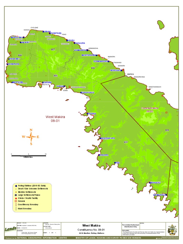 West Makira Constituency A3 | PDF | Visualization (Graphics) | Surveying