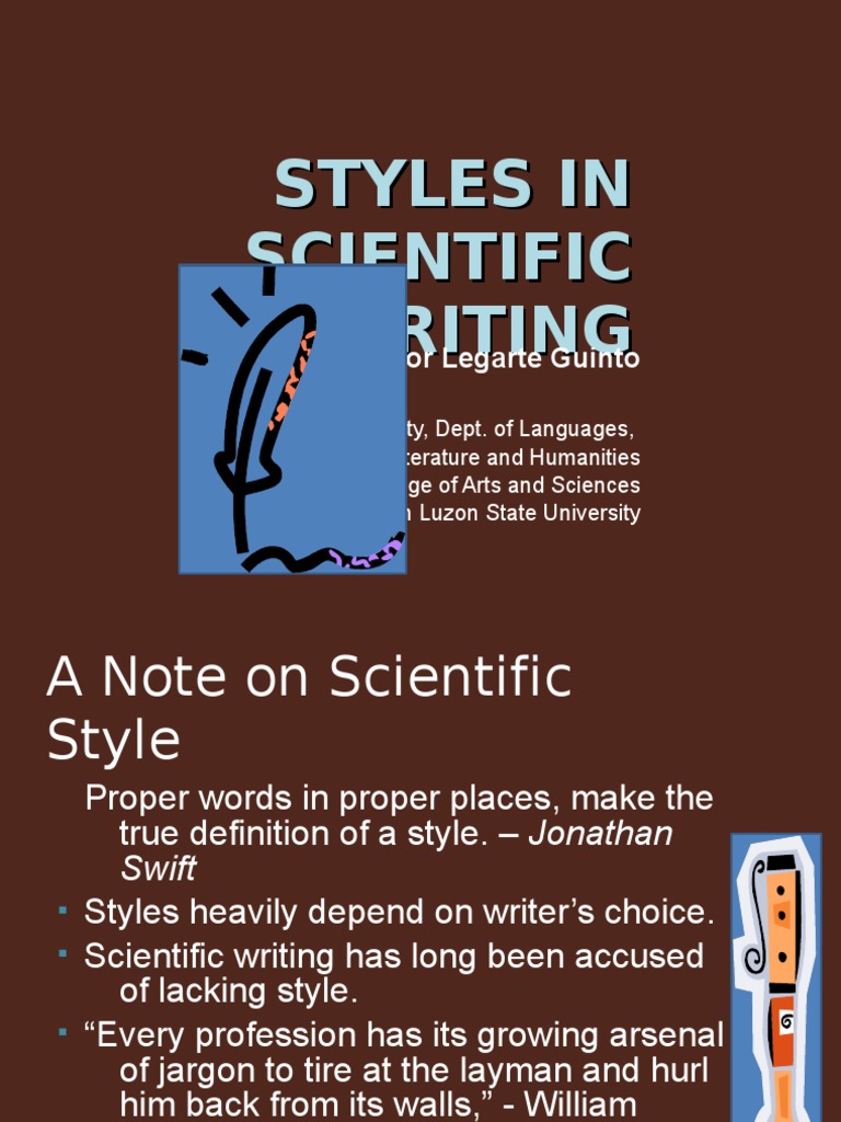 Styles in Scientific Writing | PDF | Semiotics | Cognition