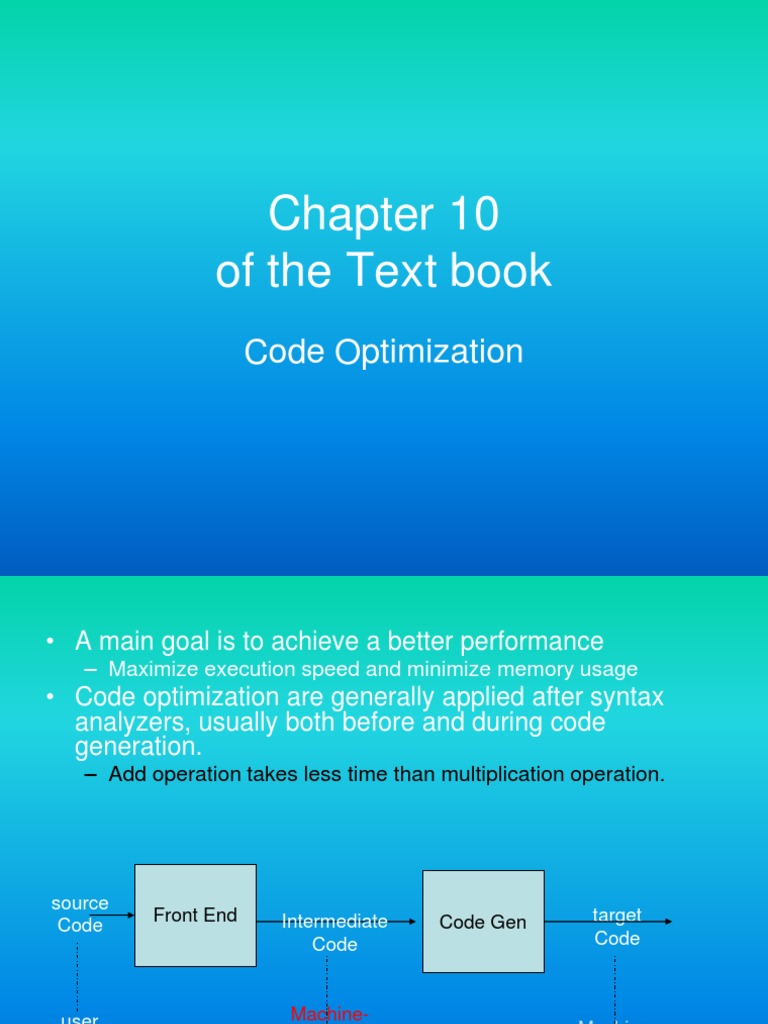 Of The Text Book: Code Optimization | PDF | Program Optimization | Control Flow
