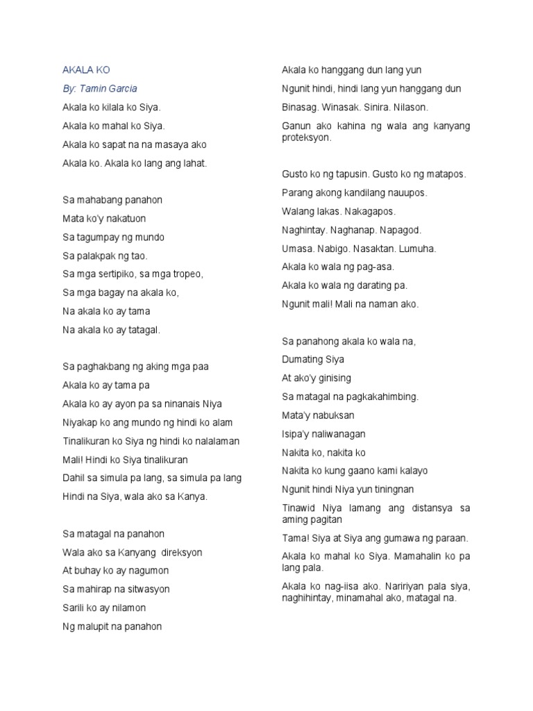 AKALA KO Spoken Poetry Tamin | PDF