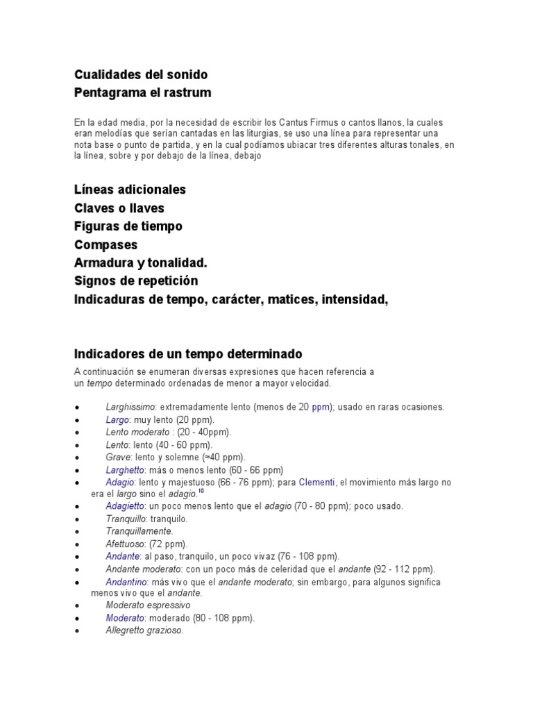 Elementos de La Gramatica Musical | PDF | Clave | Notación musical