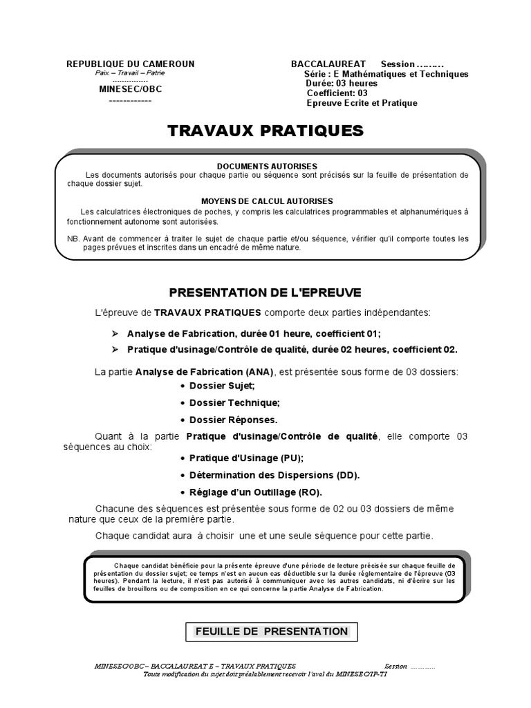 Feuille de Présentation | PDF | Business