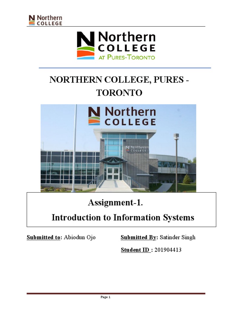 Northern College, Pures - Toronto: Submitted To: Abiodun Ojo Submitted ...