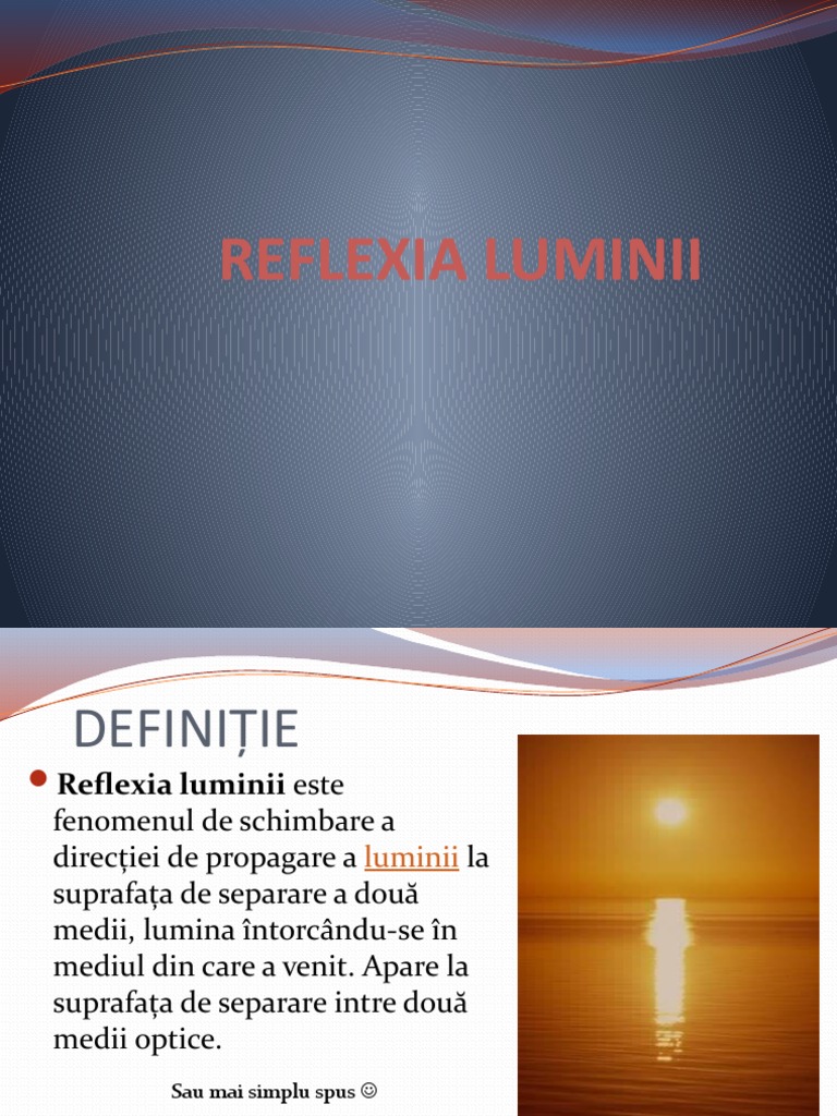 Reflexia Luminii | PDF