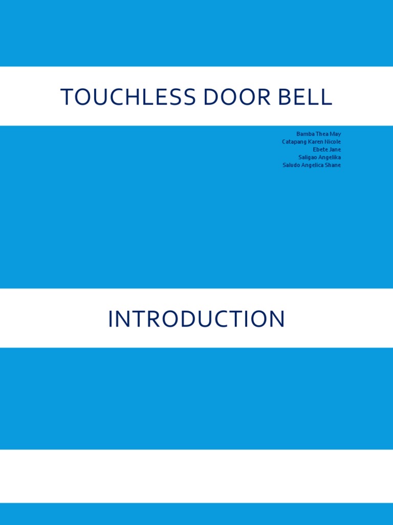 Touchless Door Bell Project Overview | PDF