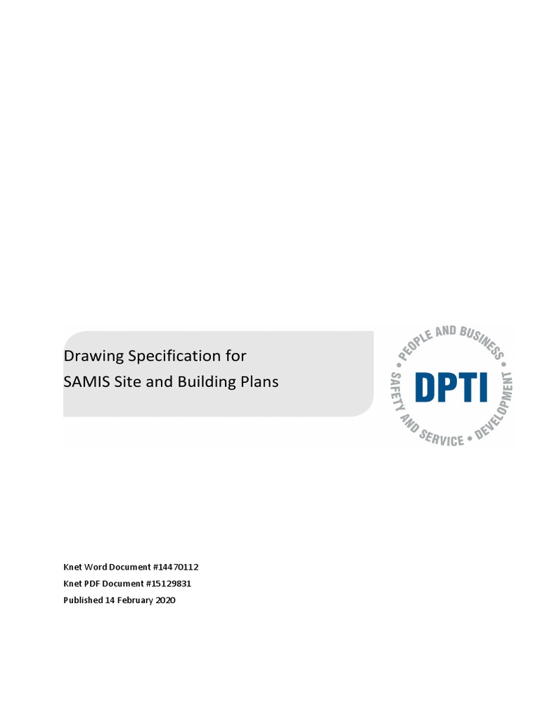 Drawing Specification For SAMIS Site and Building Plans | PDF ...