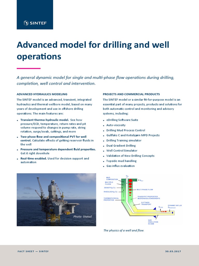 Advanced Drilling Model by SINTEF | PDF | Continuum Mechanics | Applied ...