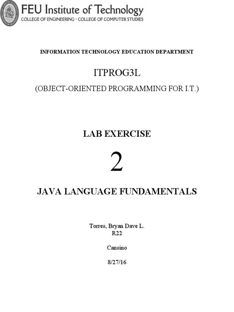 Object Oriented Programming For It Pdf Boolean Data Type Parsing