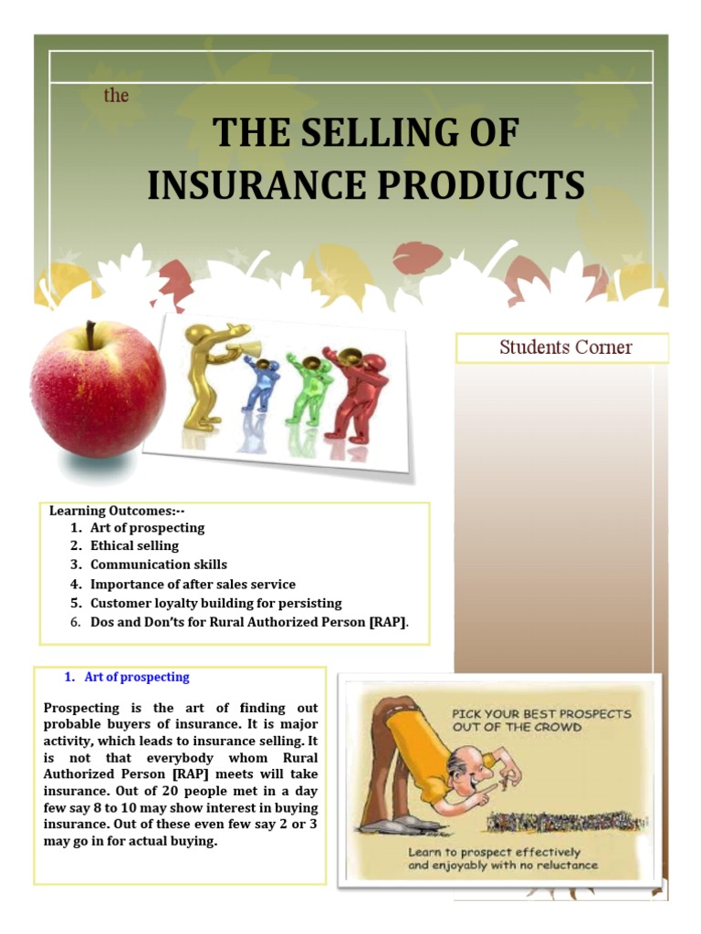 Insurance Selling Strategies for RAPs | PDF | Insurance | Communication