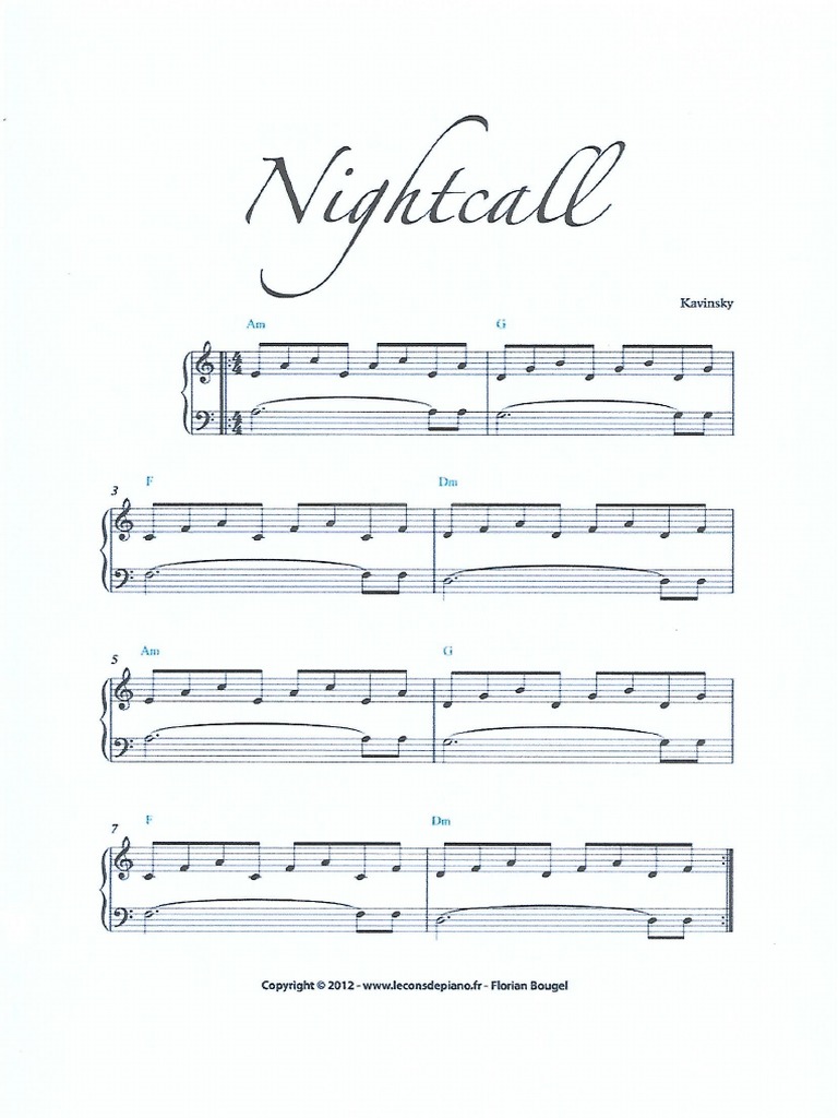 Partition Nightcall | PDF