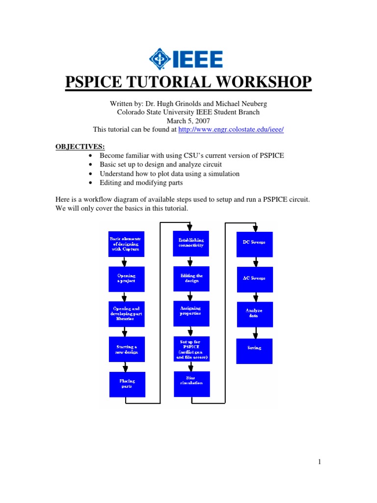 Pspice Tutorial Pdf Electronic Engineering Electricity