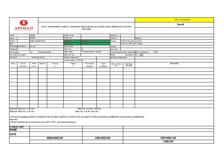 Welder Monitoring Sheet | PDF | Welding | Construction