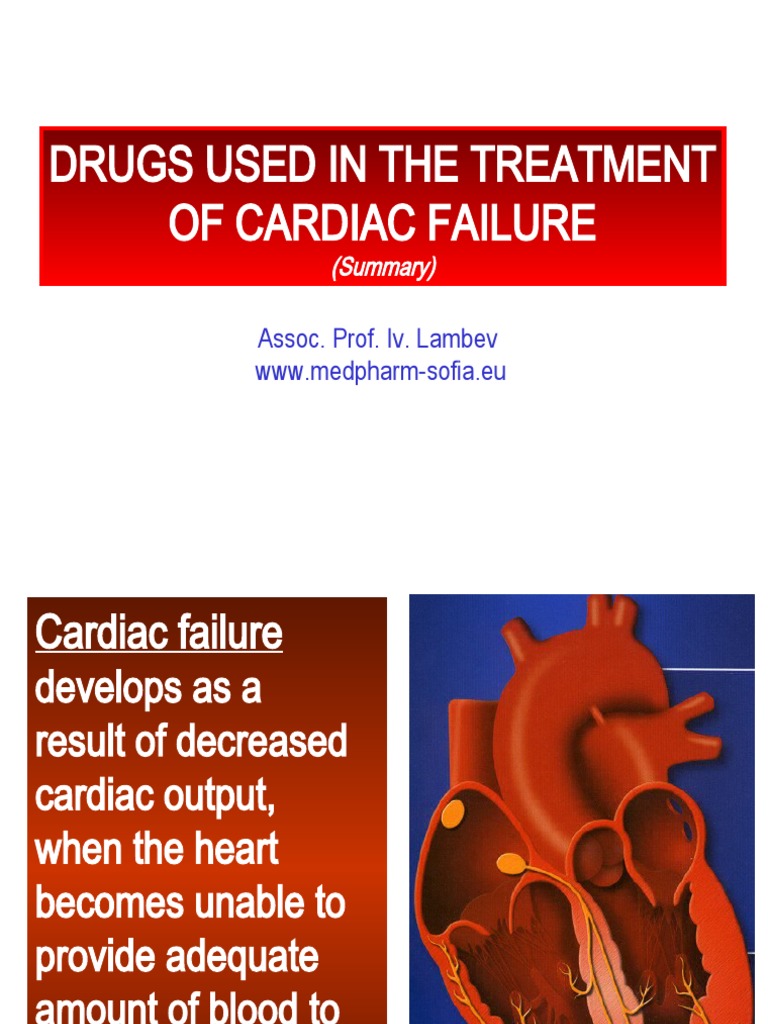 Drugs Used in The Treatment of Cardiac Failure: Assoc. Prof. Iv. Lambev ...