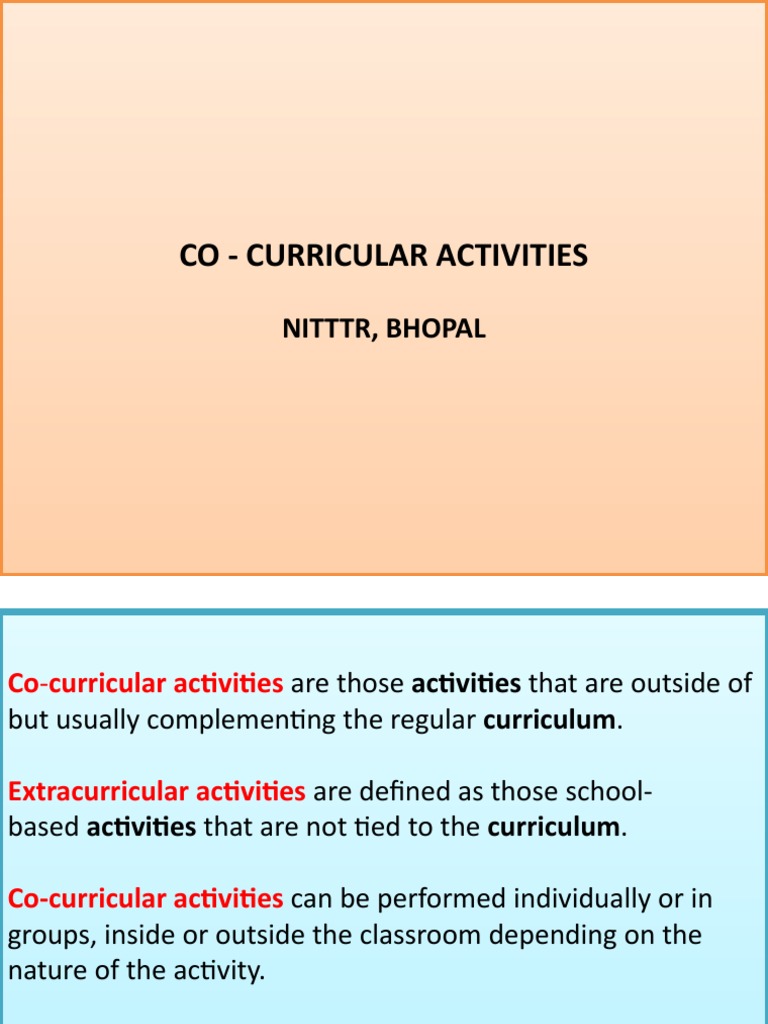 Co - Curricular Activities | PDF | Lifelong Learning | Curriculum