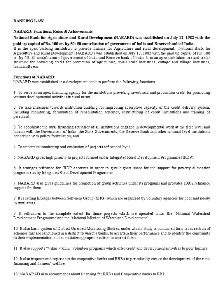 Banking Law Notes | PDF