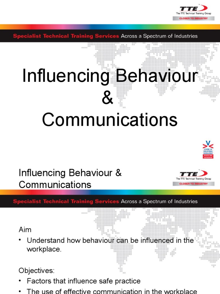 Influencing Behaviour Communications | PDF | Communication ...