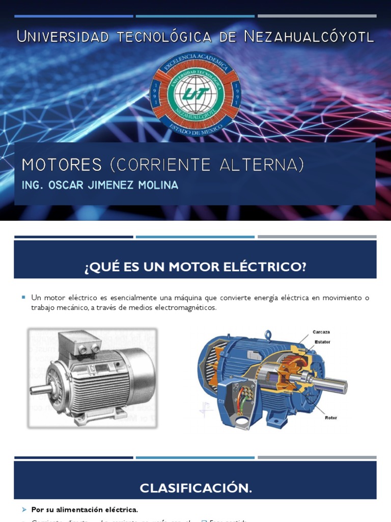 Motores de Corriente Alterna | PDF | Motor eléctrico | Corriente eléctrica