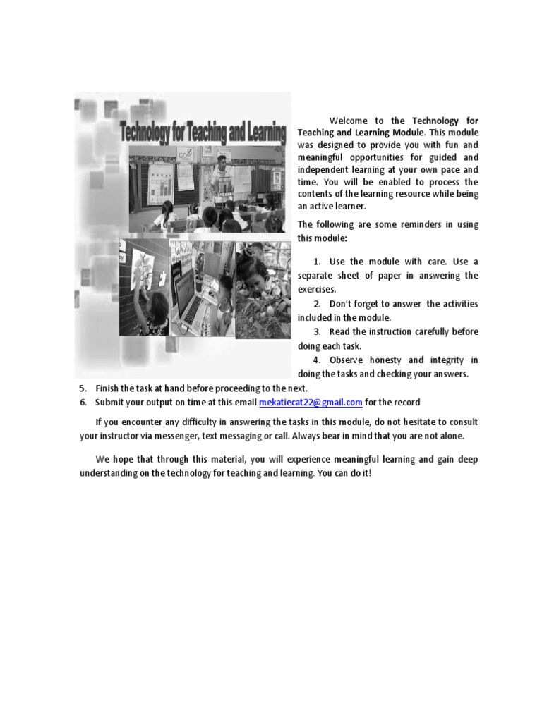 Teaching and Learning Module. This Module | Download Free PDF ...