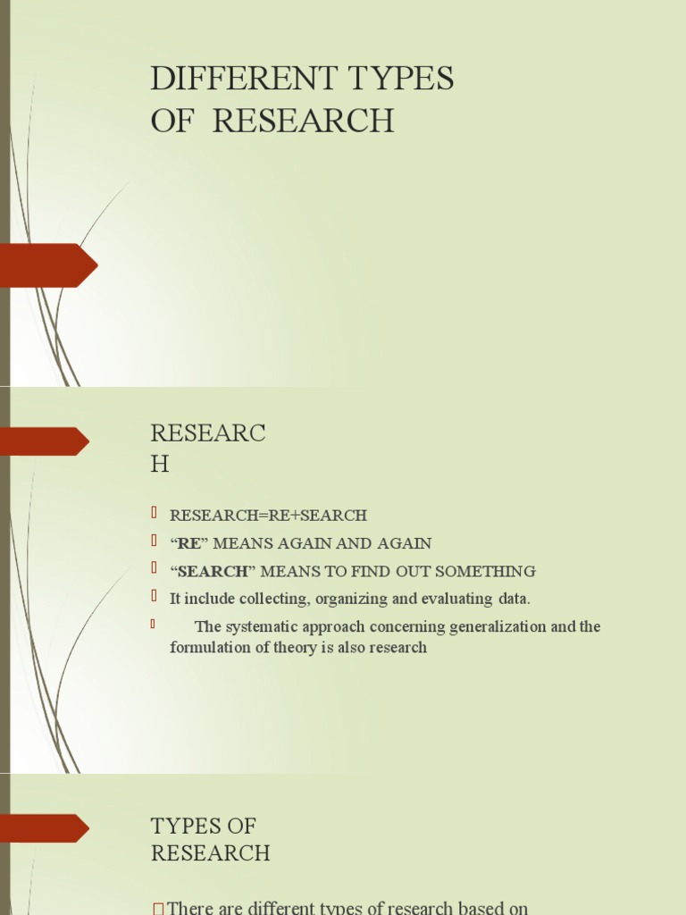 Types of Research Explained | PDF | Qualitative Research | Statistics