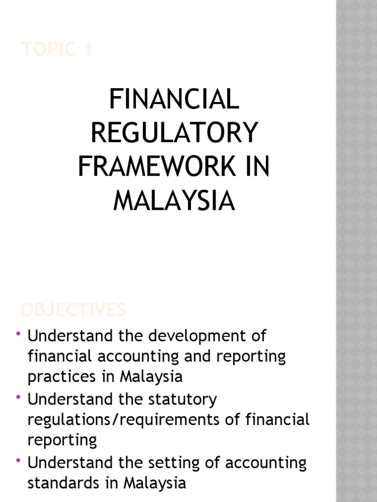 Far410 Chapter 1 Fin Regulatory Framework | PDF | International ...