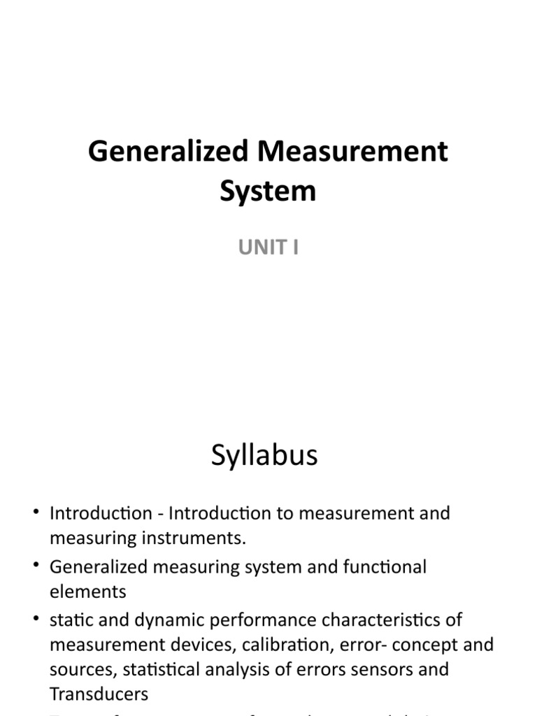 Unit 1 Mechanical Measurement | PDF | Measurement | Calibration